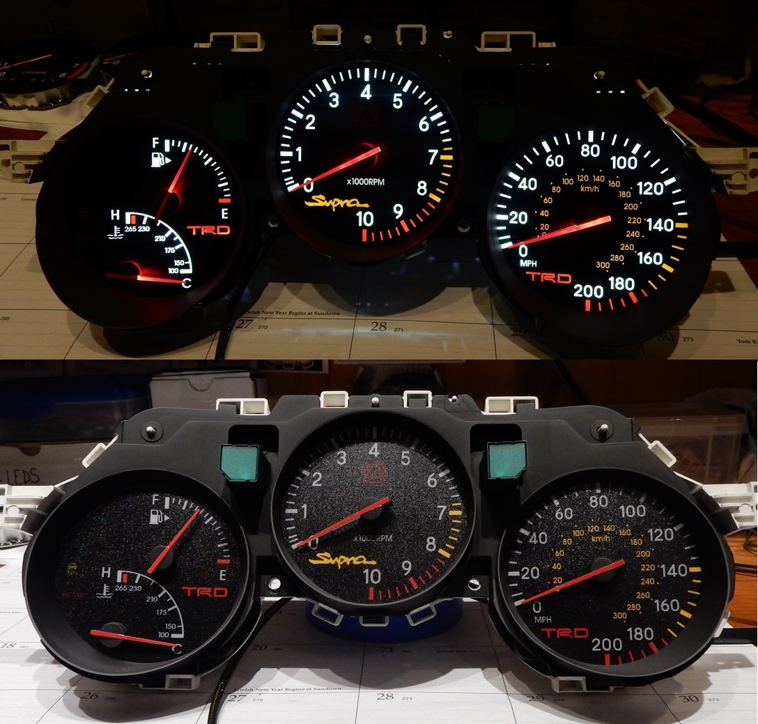 Yellow Supra Tach-Non Matte - Stu's Garage